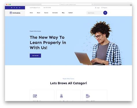 onlineedu web template website templates for free