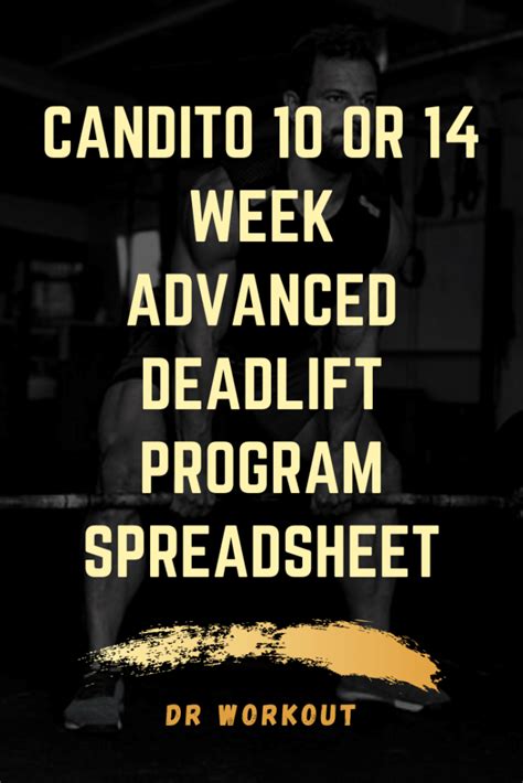 Candito 10 Or 14 Week Advanced Deadlift Program Spreadsheet Dr Workout