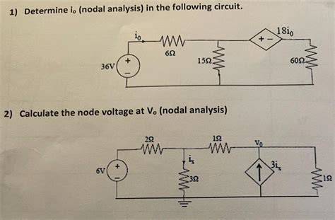 solved 1 determine io nodal analysis in the following