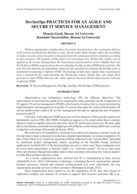 Pdf Devsecops Practices For An Agile And Devsecops Practices For