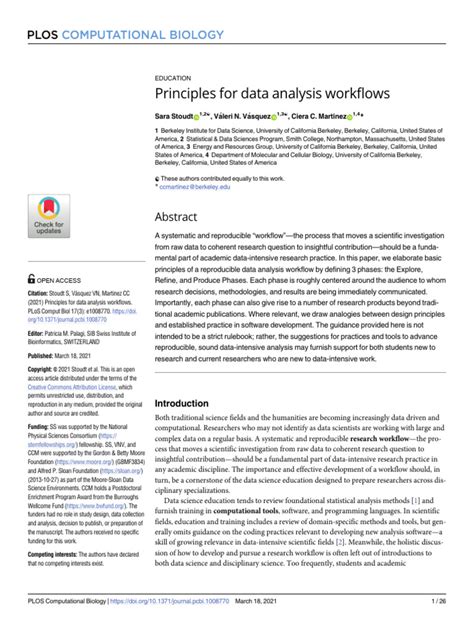 Principlesfordataanalysisworkflows Pdf Data Data Analysis