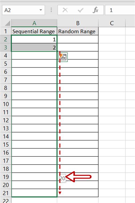 how to create a range of numbers in excel spreadcheaters
