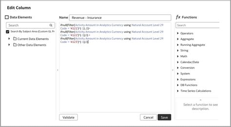 Create Custom General Ledger Metrics Based On Hierarchy In Oracle
