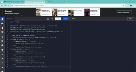 Naresh Sreeman On Linkedin Codsoftinternship Python Gamedevelopment