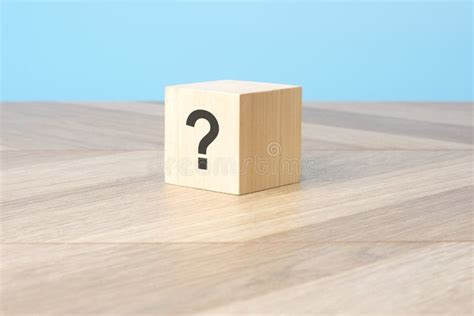 Cube With Question Mark On Wooden Background Closeup Stock Photo Image Of Question Concept