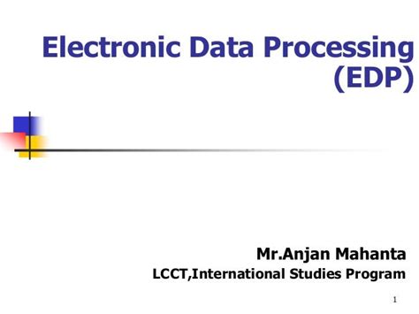 electronic data processing