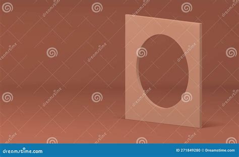Brown Geometric Foundation Squared Decor Element Circle Hole Boundary 3d Expo Showroom Vector