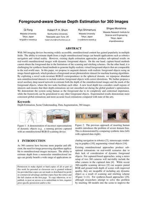 pdf foreground aware dense depth estimation for 360 images