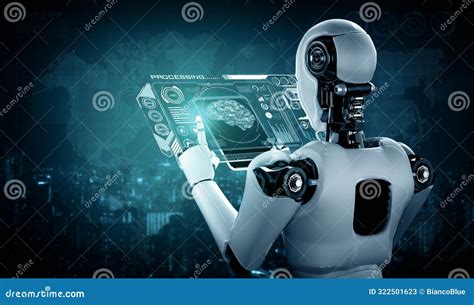 MLP Robot Humanoid Using Tablet Computer For Big Data Analytic Stock