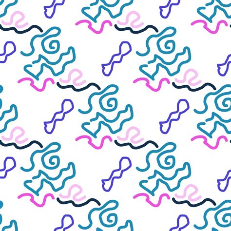 Seamless Color Pattern Of Linear Doodle Squiggles 23354442 Vector Art At Vecteezy