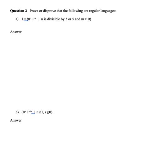 solved question 2 prove or disprove that the following are