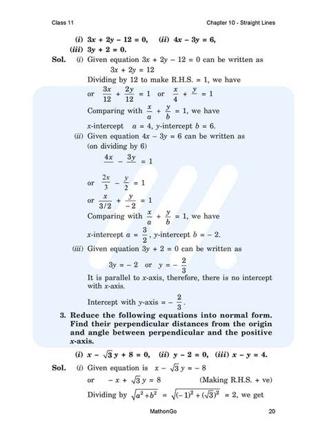 Ncert Solutions For Class 11 Maths Chapter 10 Exercise 103 Mathongo