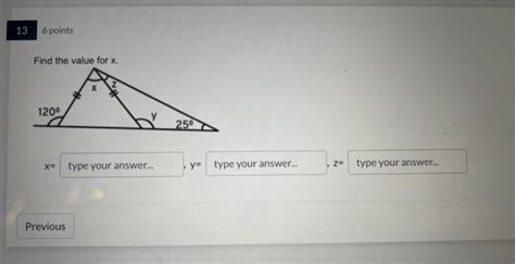 Solved Find The Value For X Chegg Com