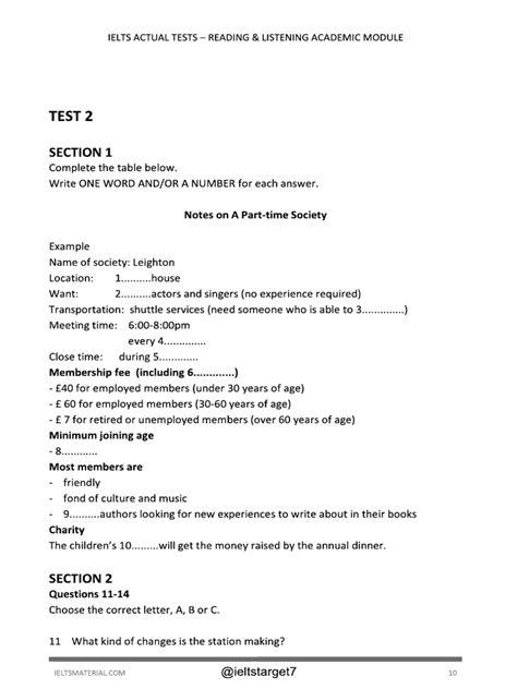 Ielts Practice Test Pdf