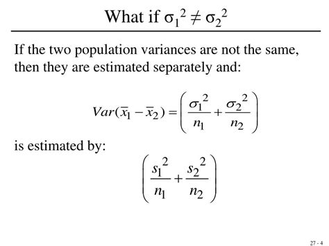 Ppt Module 27 Two Sample T Tests With Unequal Variances Powerpoint