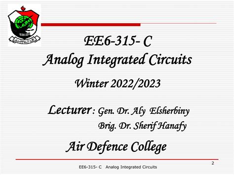 Introduction Of Analog Integrated Circuits Ppt Introduction Of Analog Integrated Circuits Ppt