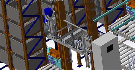 Industrial 3d Model Automatic Three Dimensional Warehouse Machine World