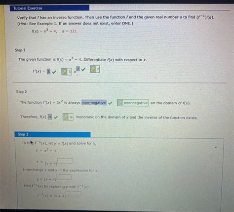 Solved Tutorial Exercise Verify That Fhas An Inverse