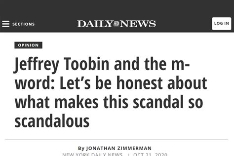 You Know All The Trouble Jeffrey Toobin Is In Its Not His Fault Its Yours Not The Bee