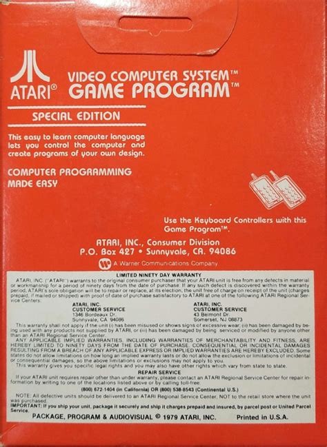 Atari 2600 Vcs Basic Programming Scans Dump Download Screenshots Ads Videos Catalog