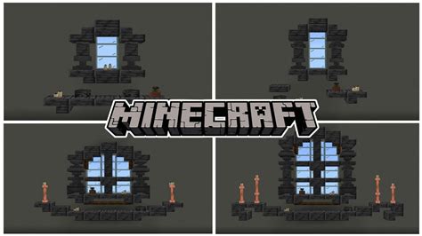 Advance Castle Windows Designs In Minecraft Mcpe Youtube