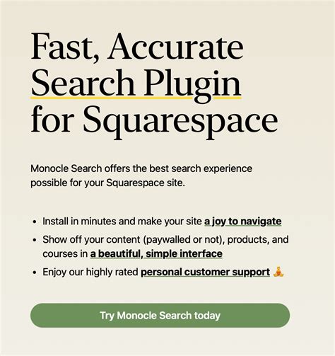 squarespace search plugin monocle search