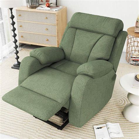 Noble House Alfred Modern Dark Green Upholstered Polyester Power Lift