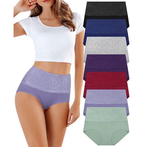 Loritta Womens Underwear Cotton High Waisted Briefs Full Coverage