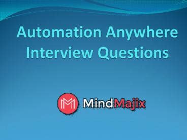 PPT Automation Interview Questions PowerPoint Presentation Free To Download Id 896dae YTkzN