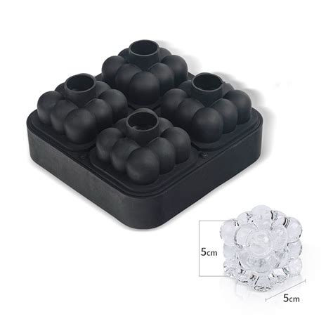 Manunclaims Ice Cube Mold Silicone Sphere Whiskey Ice Ball Maker With Lids Large Ice Ball