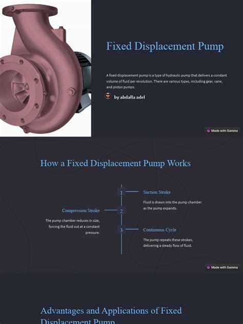 Fixed Displacement Pump Pdf Pump Hydraulics