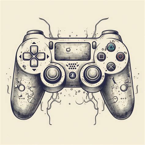Premium Ai Image Game Controller Vector Illustration For T Shirt Drawn