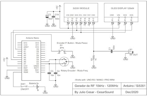 10khz To 120mhz Vfo Rf Generator With Si5351 And Arduino Arduino