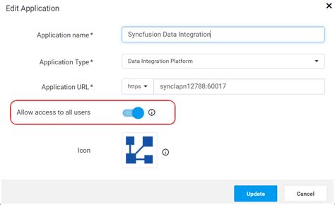Manage Application Access In Syncfusion User Management Server
