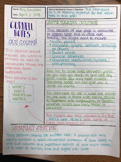 How I Use Cornell Notes Effectively In My Language Arts Classroom