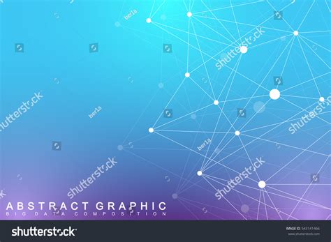 Geometric Graphic Background Molecule Communication Big Stock Vector Royalty Free 543141466