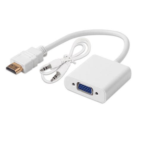 HDMI To VGA Adapter With Audio White WizZon