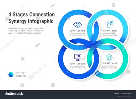 4단계 연결 시너지 인포그래픽 스톡 벡터로열티 프리 2434029569 Shutterstock