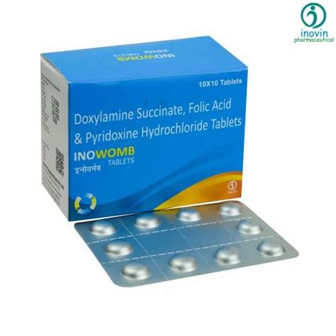 Doxylamine Pyridoxine Folic Acid Tablets At ₹ 600 Box Doxylamine Succinate Tablet In