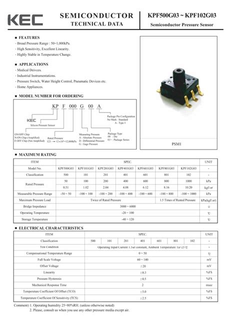 Sensor Datasheet Pdf