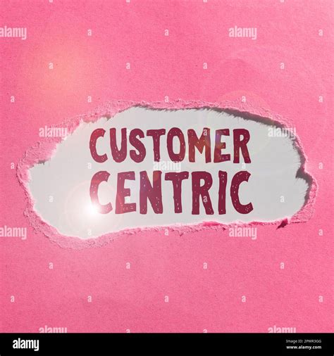 Sign Displaying Customer Centric Internet Concept Process Of Looking After Customers To Ensure