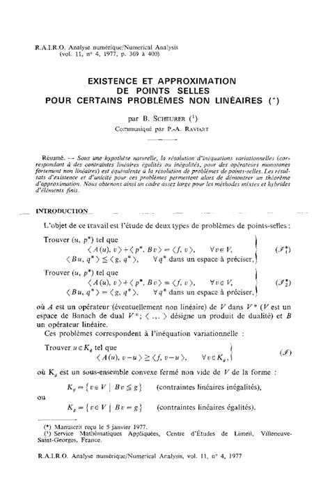 existence et approximation de points selles pour certains problèmes non