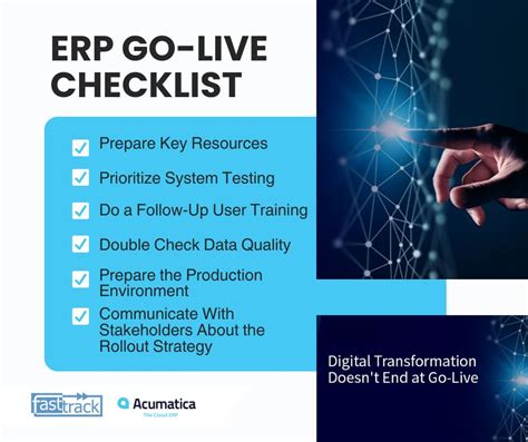 Fasttrack Solutions Erp Go Live Checklist