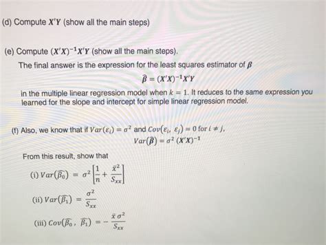 Solved Consider The Simple Linear Regression Model Yi β0