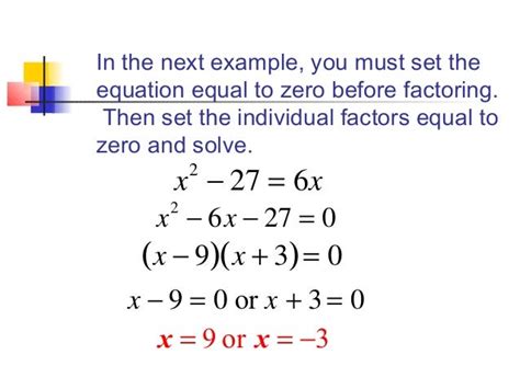 Example Of Solving Quadratic Equations By Factoring Tessshebaylo