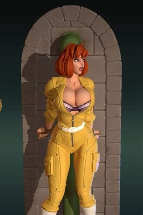 April Oneil Nsfw Stl 3d Model Print Teenage Mutant Ninja Turtles Sexy Woman 18 Stl