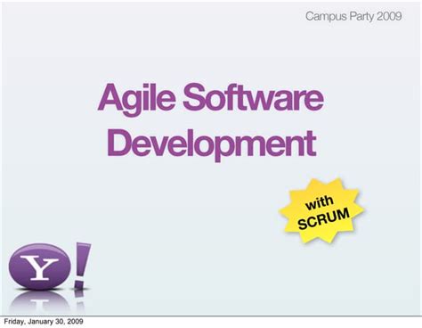 Intro Agile Software Development With Scrum For Campus Party 2009 Pdf