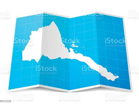 Eritrea Map Folded Isolated On White Background Stock Illustration Download Image Now Africa