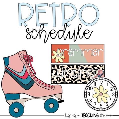 Retro Class Decor Schedule Cards Class Decoration Schedule Cards Teaching Mama