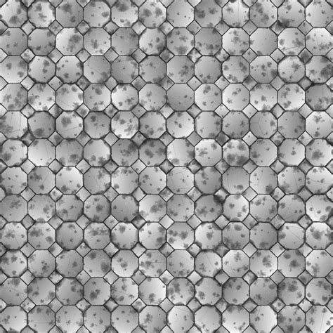 Damaged Red Octagon Tiles PBR Texture